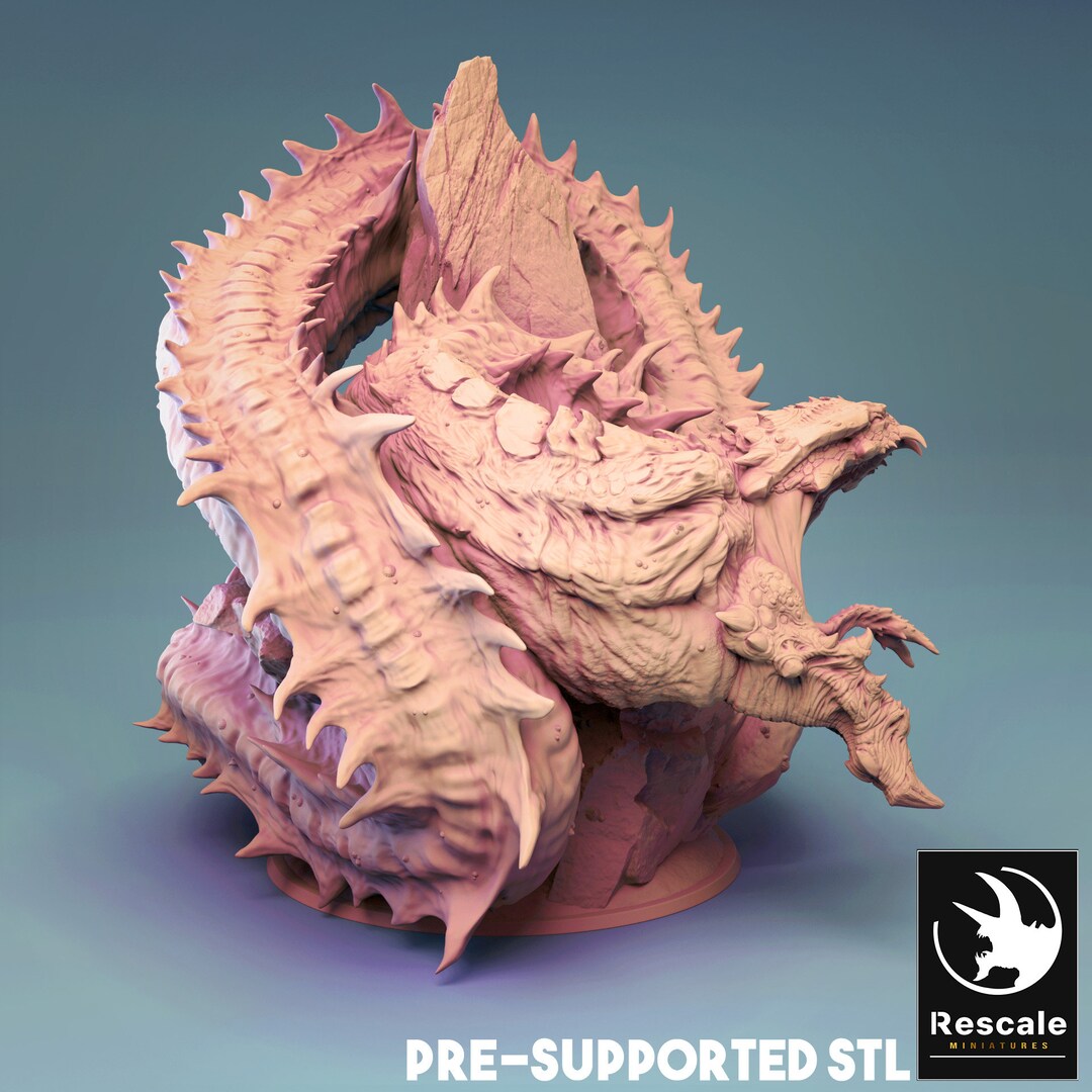 Jormungandr (attacking Pose) • the North • by Rescale Miniatures | Dungeons and Dragons | D&D ...