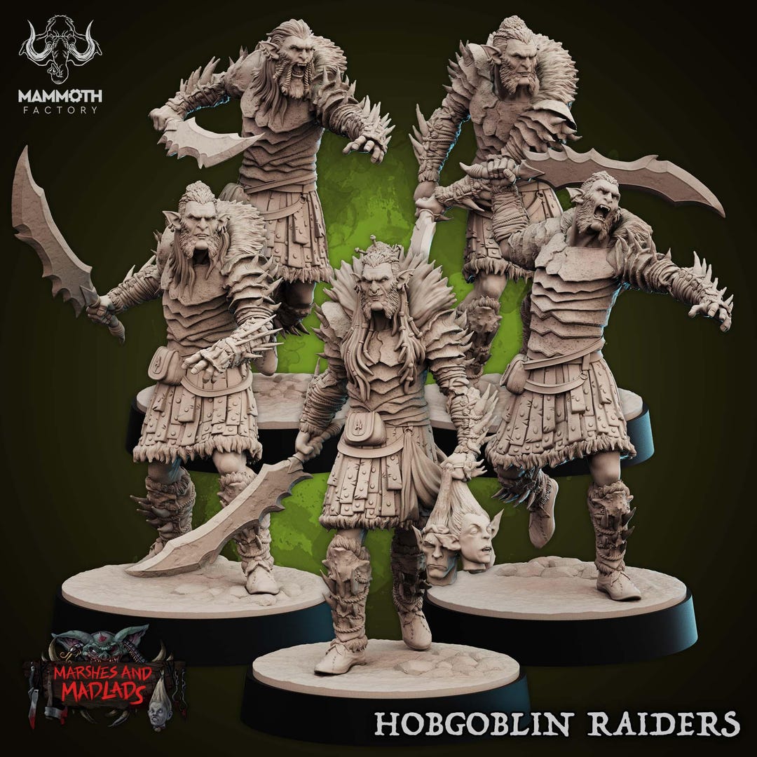 Hobgoblin Raiders Miniature Set for Dnd Tabletop RPG - Etsy