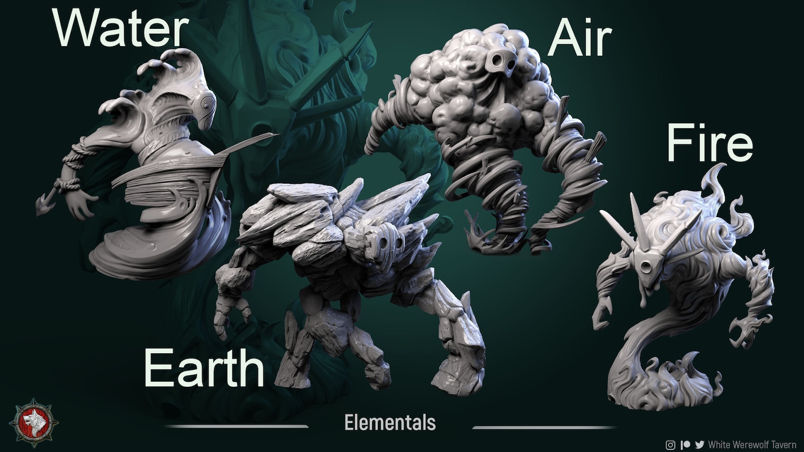 Greater Elementals Amazing Set 4 Elements by White - Etsy