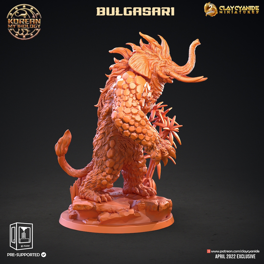 Bulgasari • Korean Mythology • by Clay Cyanide | Dungeons and Dragons ...