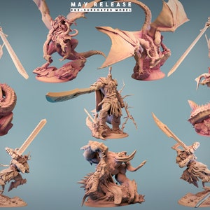 Jormungandr attacking Pose the North by Rescale Miniatures Dungeons and Dragons D&D Tabletop ...