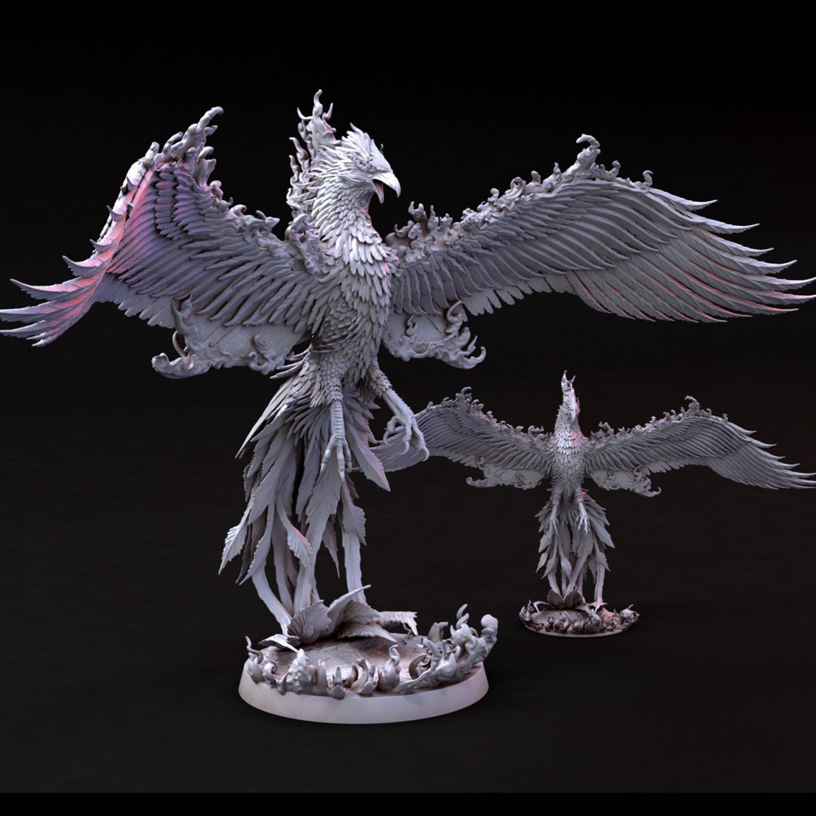 Phoenix Miniature – Fire Bird Monster for Dungeons and Dragons Tabletop ...