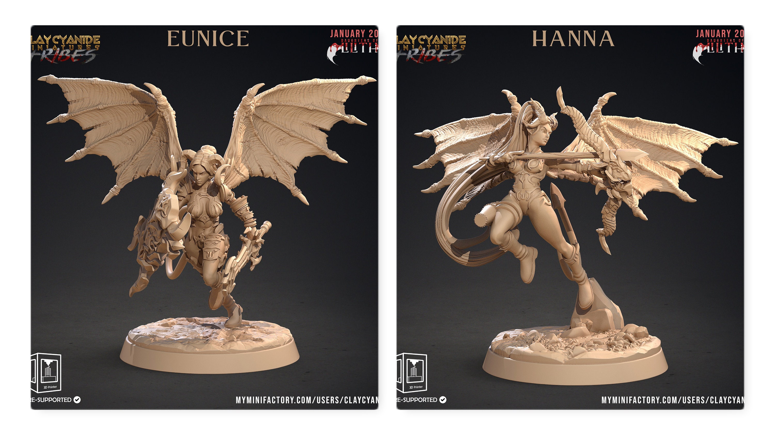 Daughters of Lilith Whole Set 11 Models by Clay Cyanide - Etsy