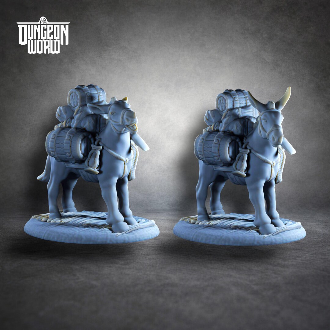 Pack Mule Dungeons and Dragons High Quality Miniature for Tabletop Rpgs ...