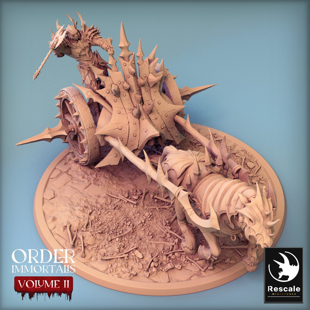 Vampire Undead Chariot Miniature Set for Dungeons and Dragons Tabletop ...