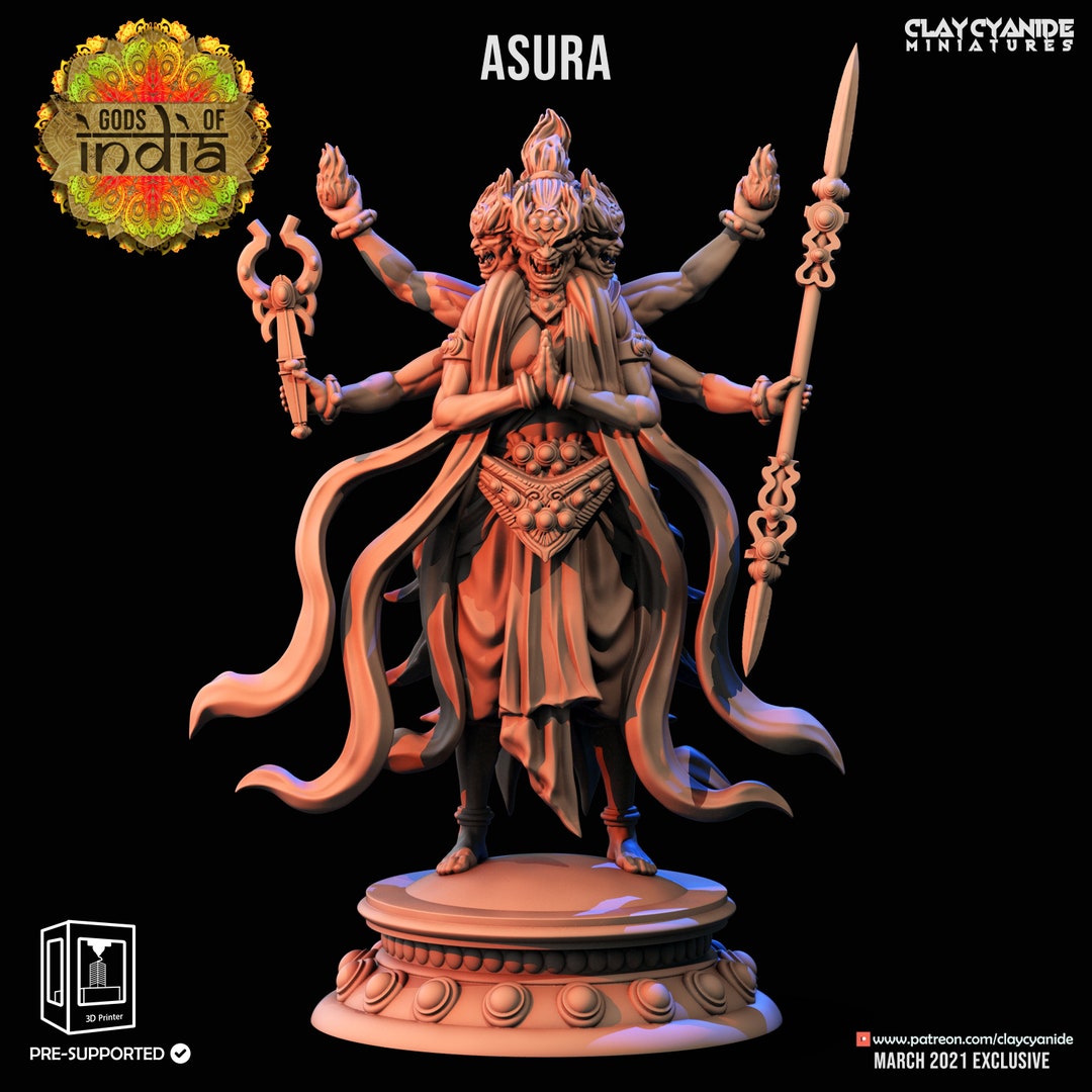 Asura Gods of India by Clay Cyanide Dungeons and Dragons D&D Tabletop ...