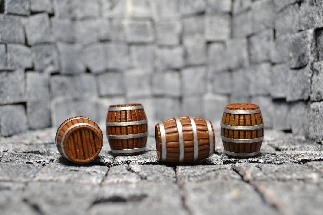 Wooden Barrels 4x Set for Dungeons and Dragons | D&D | Pathfinder | RPG ...