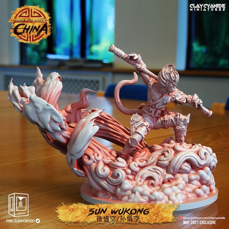 Sun Wukong Legends and Gods of China by Clay Cyanide - Etsy