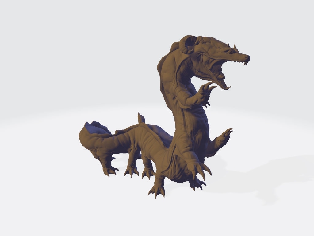 80mm Behir for Dungeons and Dragons D&D Dnd Tabletop - Etsy