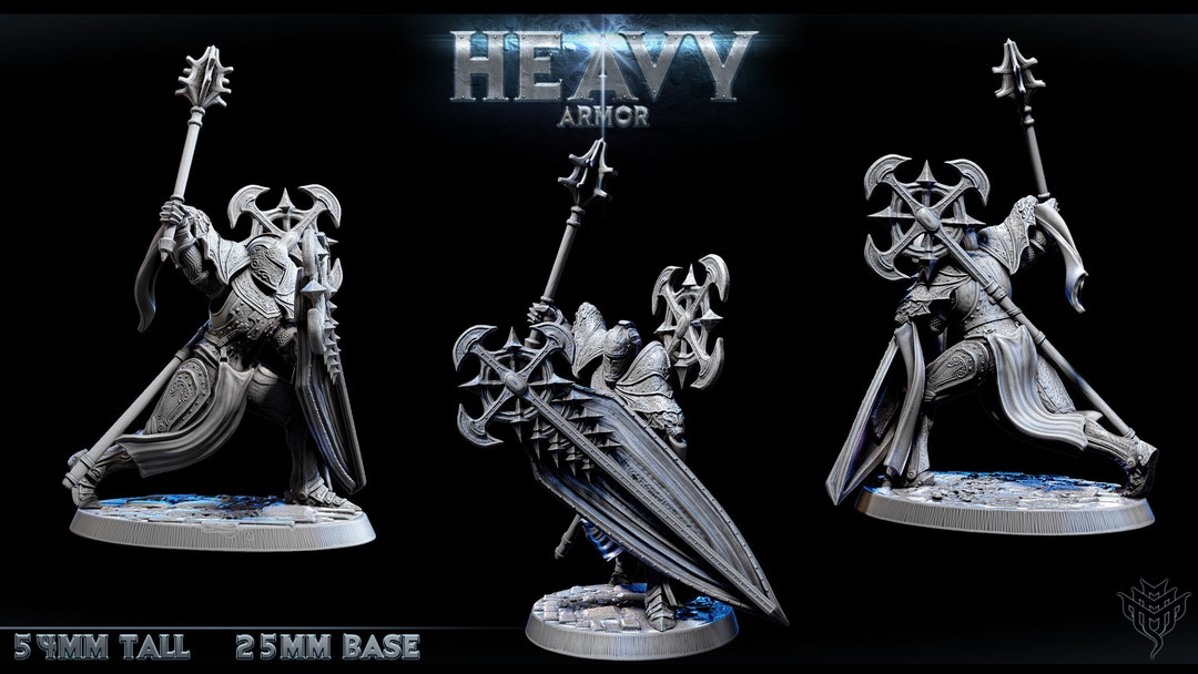 Divine Bulwarks 3 Poses Heavy Armor by Mini Monster Mayhem Dungeons and ...