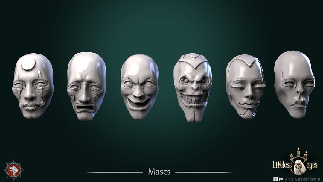 Masks Set (6 Styles) • Lifeless Eyes • by White Werewolf Tavern ...