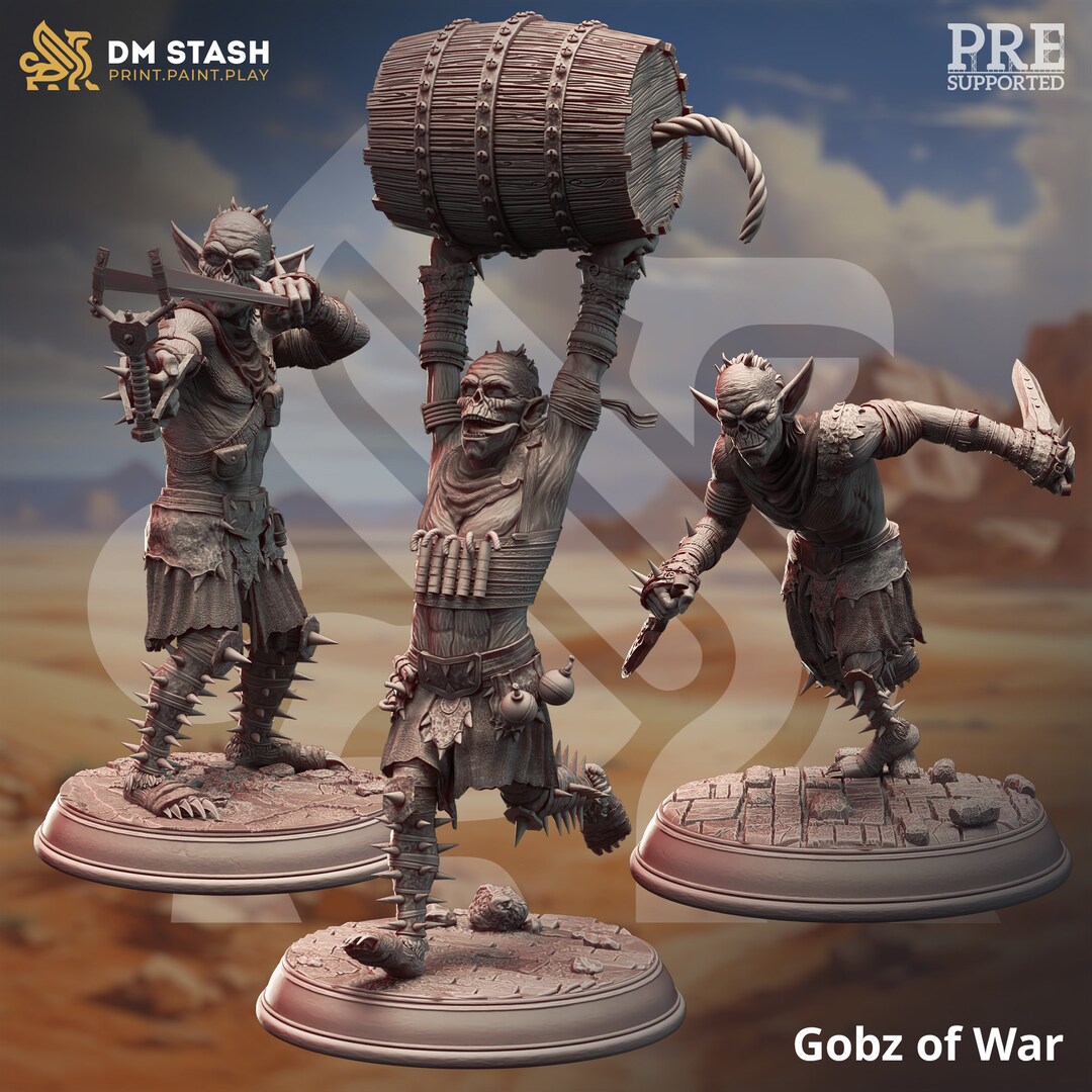 Gobz of War (3 Poses) • Orcish Incursion • by DM Stash | Dungeons and ...
