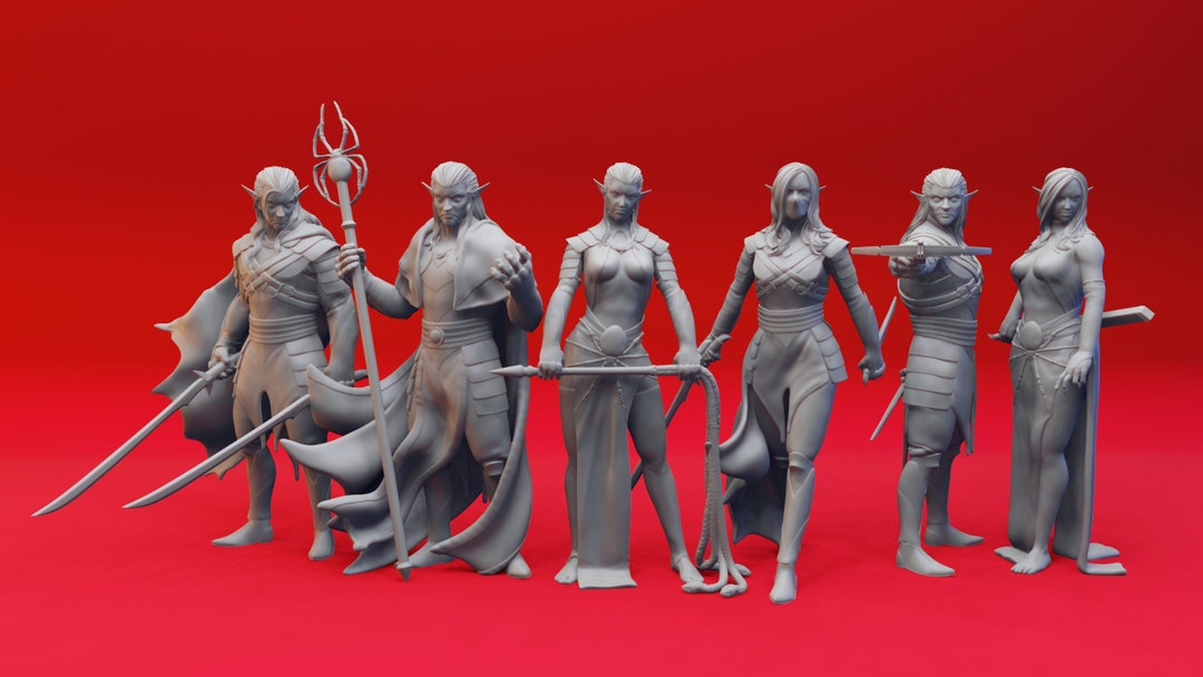 Drows (6 Poses) by Yasashii Kyojin Studio for Dungeons and Dragons | D ...