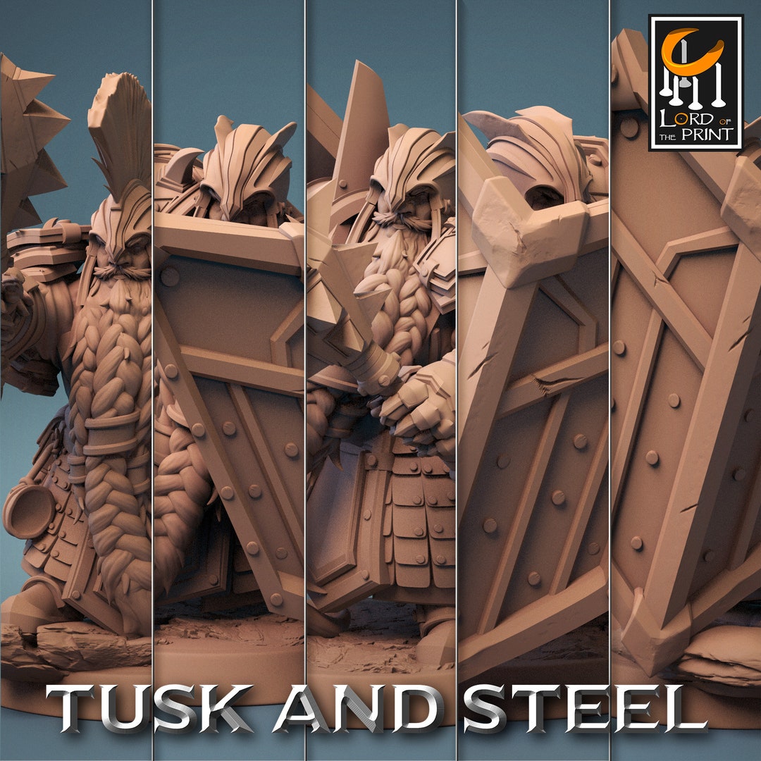 Dwarf Mace Soldiers 5 Poses Tusk and Steel by Lord of - Etsy