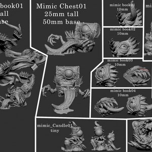 Mimics (10 Models) • Chunksters of D&D • by Mini Monster Mayhem ...