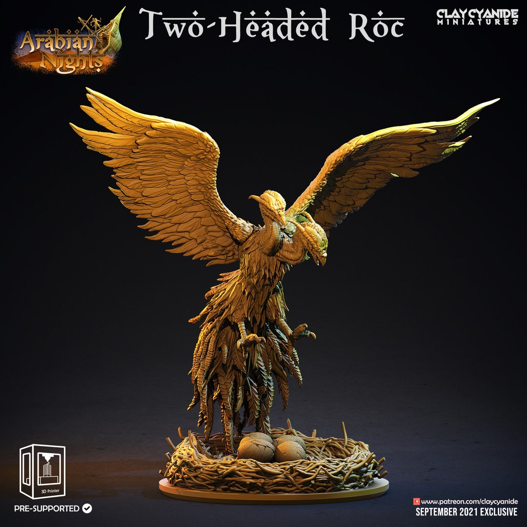 Two Headed Roc Arabian Nights by Clay Cyanide Dungeons and Dragons D&D ...