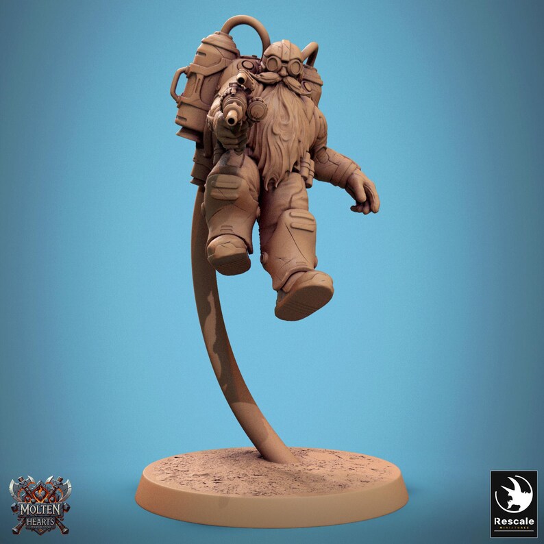 Dwarf Steampunk A (10 Poses) • Molten Hearts • Rescale Miniatures ...
