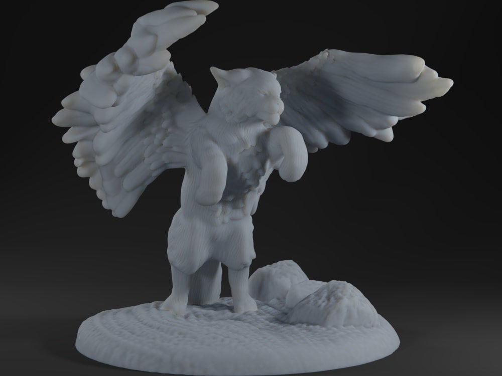 Tressym Winged Cat Dungeons and Dragons Miniature for Tabletop Rpgs - Etsy
