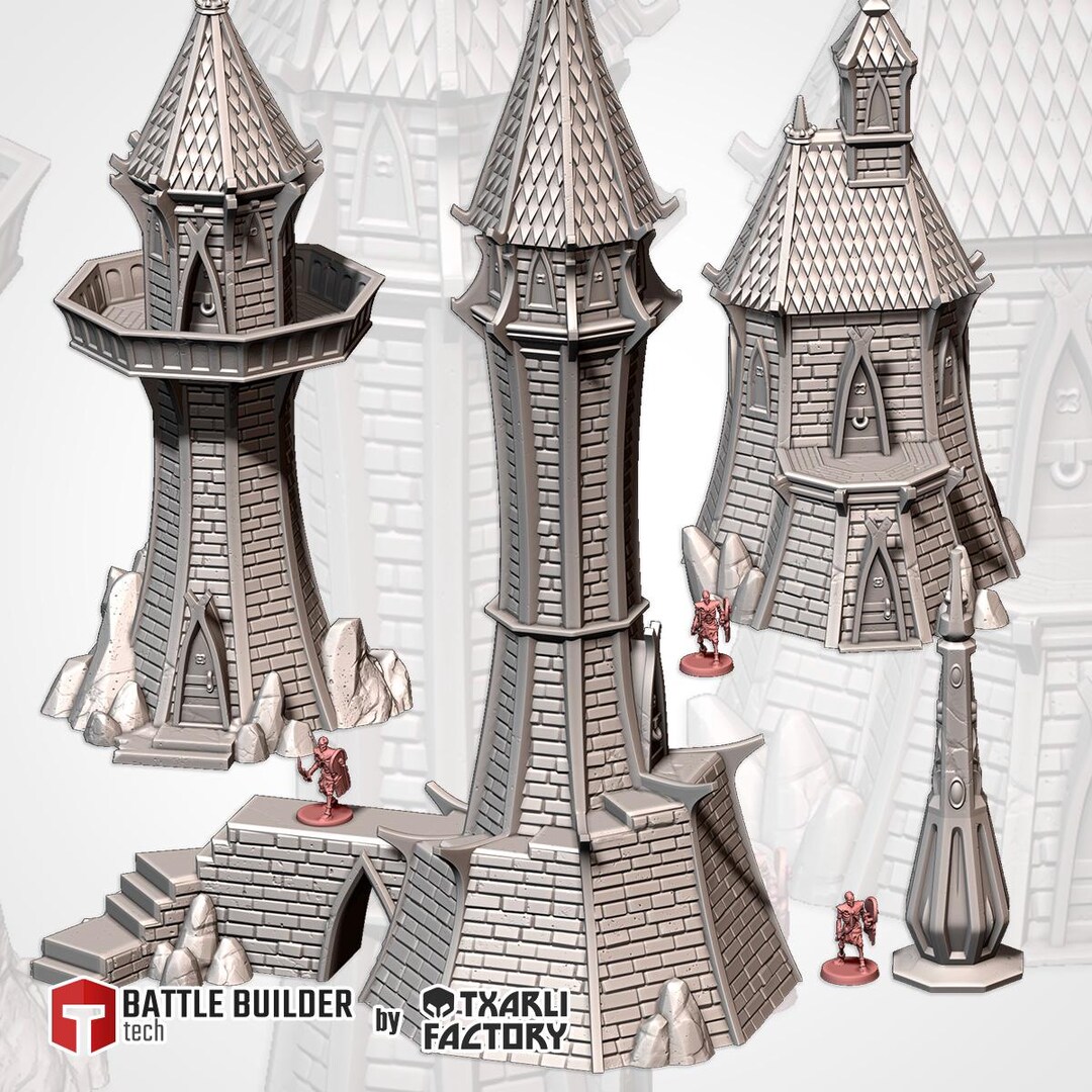 Elven Buildings (4 Models) Txarli Factory | Post Apocalyptic | Wargames ...