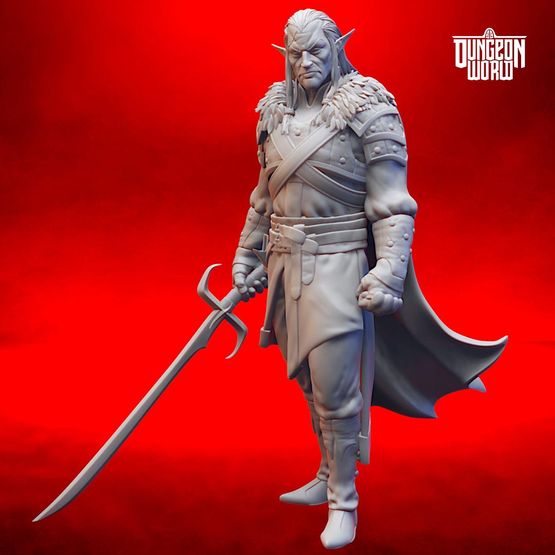 Rahadin Dusk Elf Dungeons and Dragons Miniature for Tabletop Rpgs - Etsy