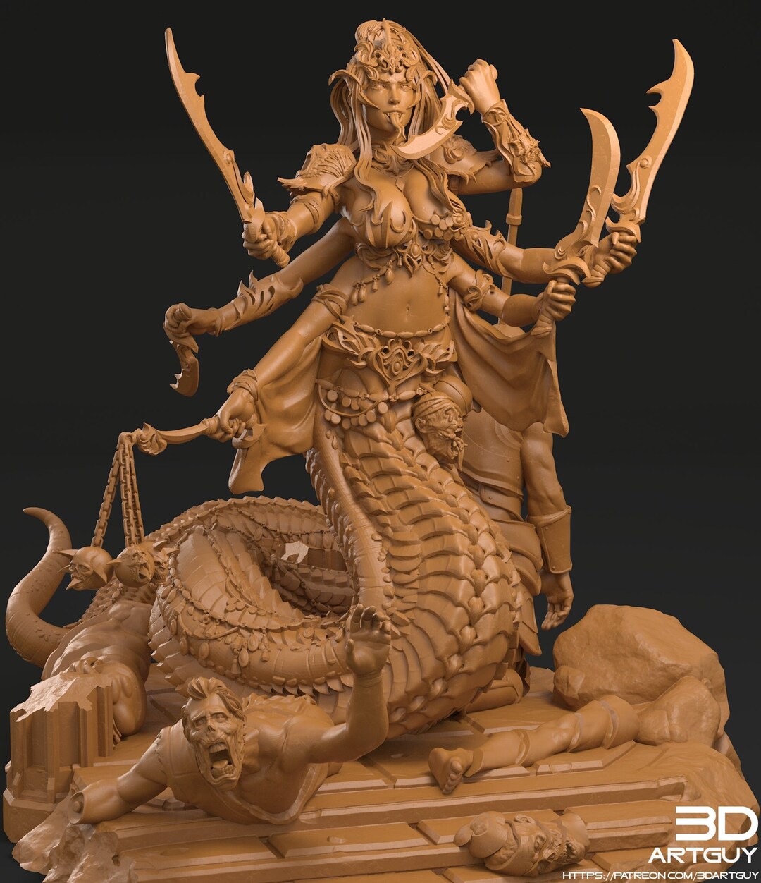 Marilith by 3dartguy Dungeons and Dragons Tabletop Games - Etsy