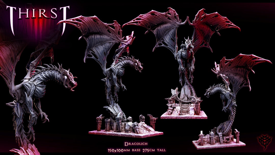 Dracolich (2 Poses) • Thirst • by Mini Monster Mayhem | Dungeons and ...