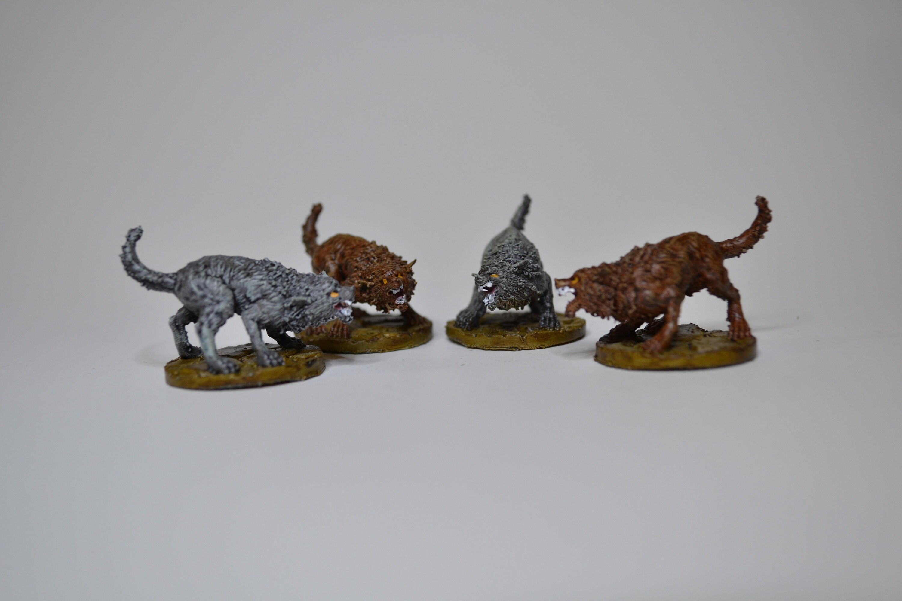 Wolfpack Wolves 4x Pcs for Dungeons and Dragons Handpainted | Etsy