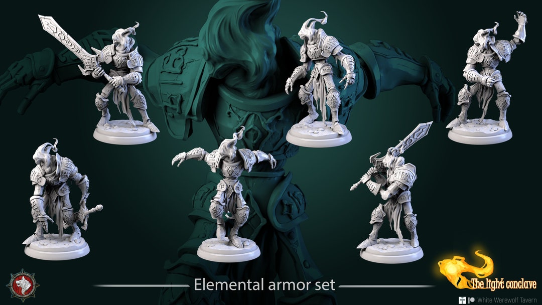 Elemental Armor Set (6 Models) • the Light Conclave • by White Werewolf ...