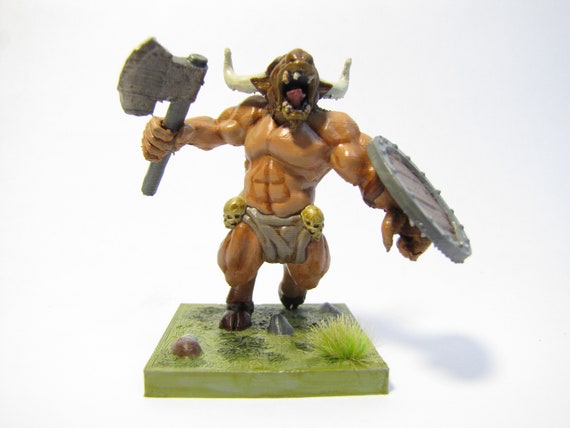 Toys & Games Miniature Toys Painted Minotaur 28mm miniature for RPG or ...