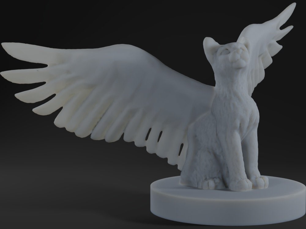Tressym Winged Cat Dungeons and Dragons Miniature for Tabletop Rpgs ...