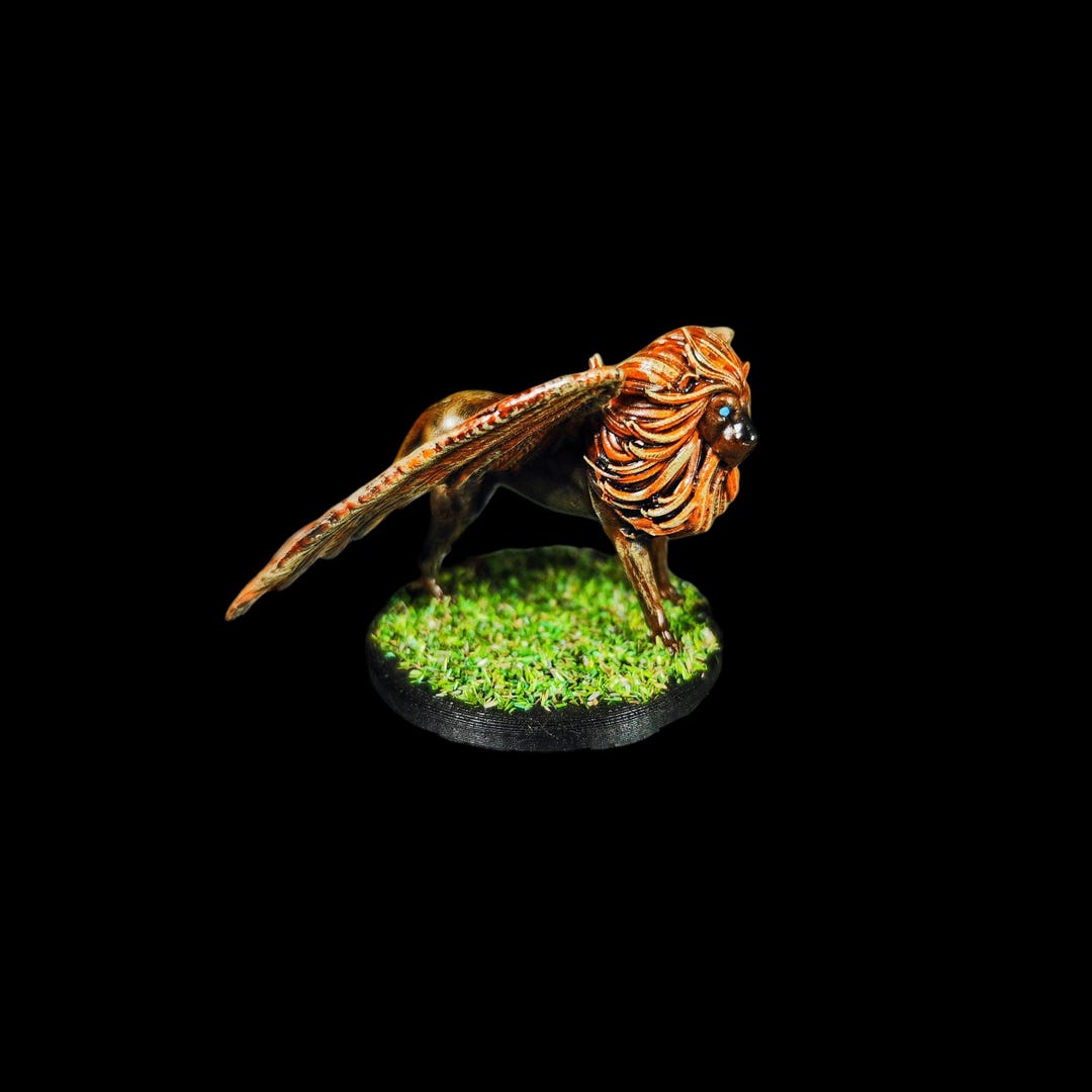 Pro-painted Winged Lion for Dungeons and Dragons | D&D | Pathfinder ...