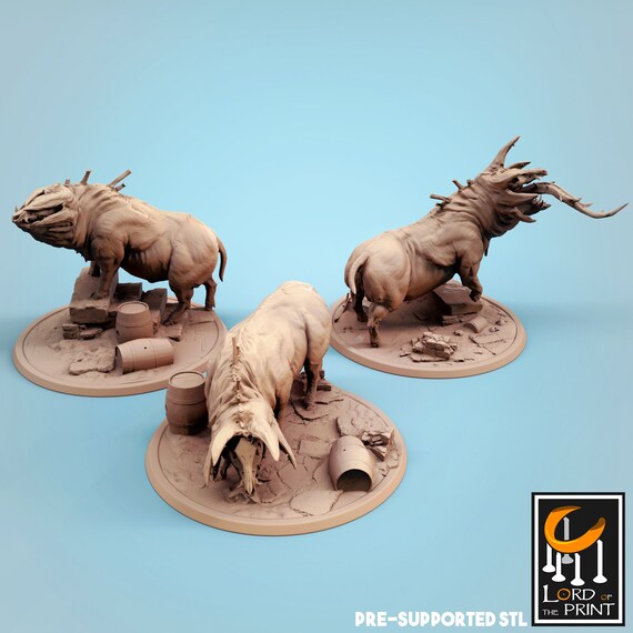 Corrupted Pigs 3 Models by Lord of the Print Dungeons and - Etsy Canada