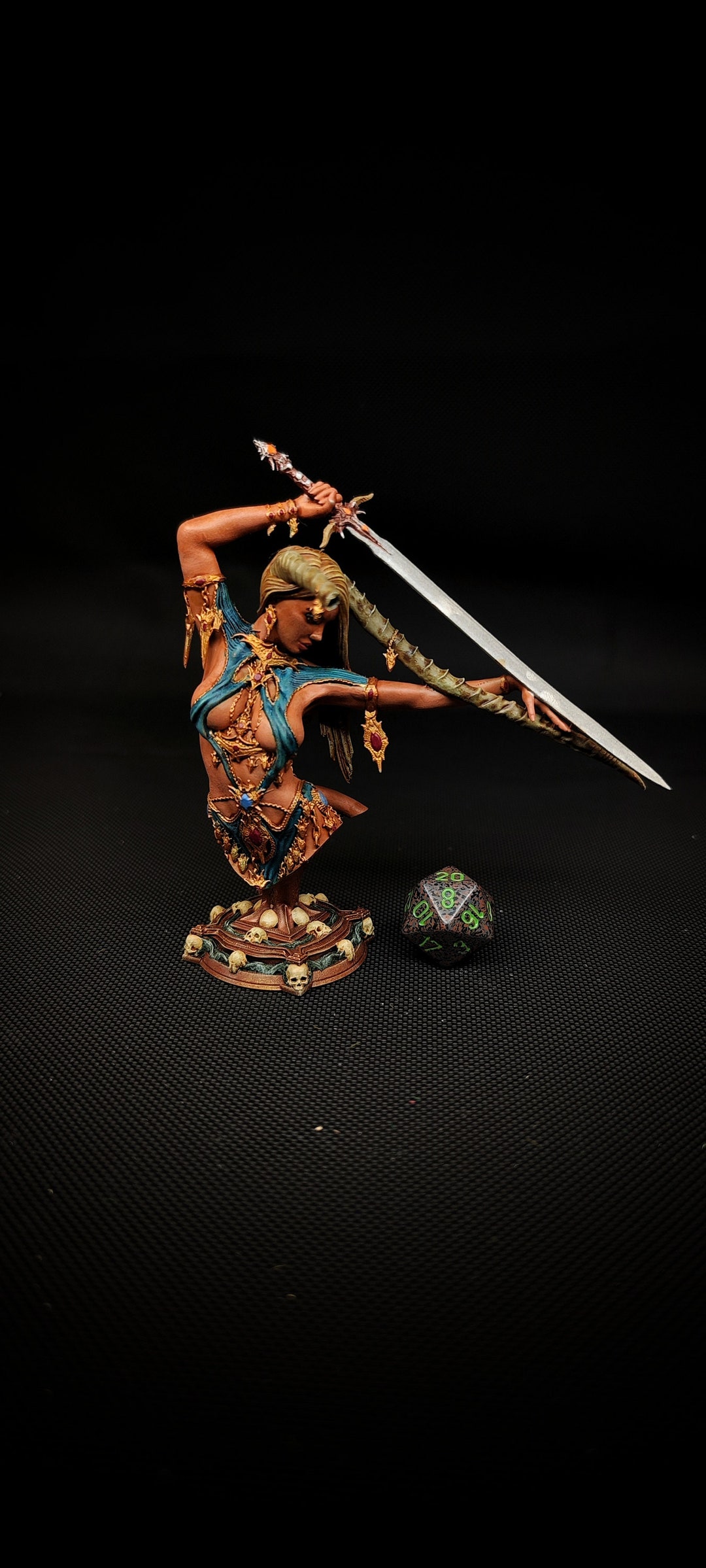 Hand Painted Ancient Demon Mother Lamashtu Bust Miniature for Dungeons ...