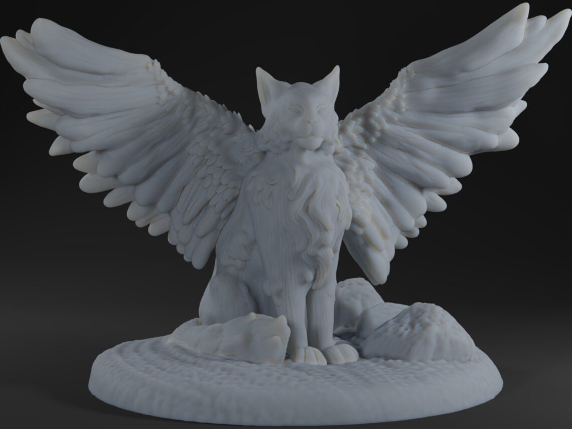 Winged Cat Tressym Dnd Familiar for Dungeons and Dragons - Etsy