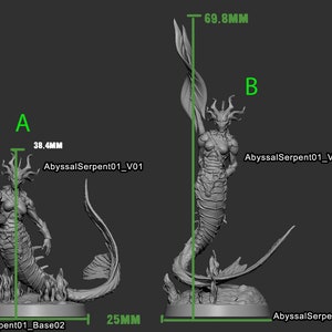 Female Abyssal Serpent • Depths of the Abyss • by Mini Monster Mayhem ...