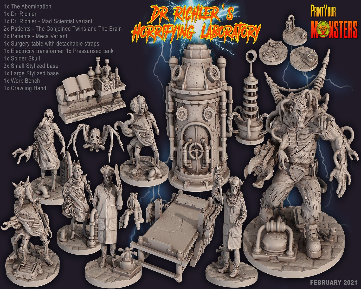 Dr. Richler’s Horrifying Laboratory by Print Your Monsters | Dungeons ...