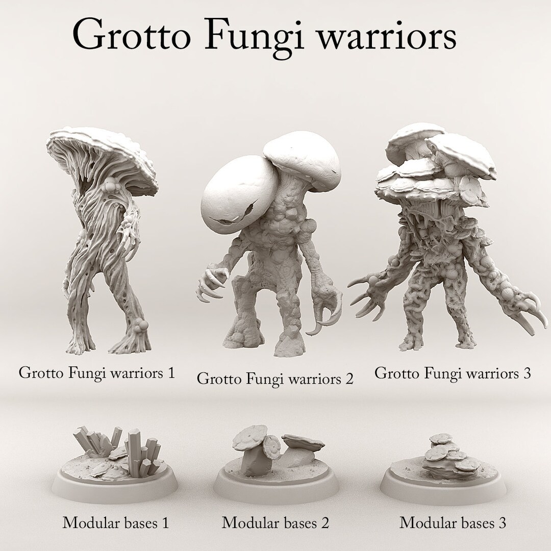 Grotto Fungi Warriors | Myconids by Print Your Monsters| Dungeons and ...
