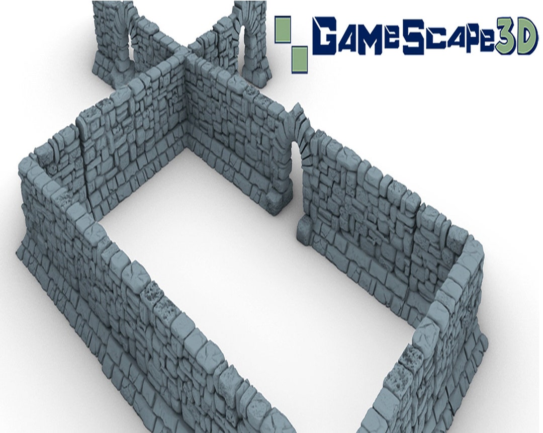 Amazing Interior Walls Set (modular) by Gamescape3d | Dungeons and ...