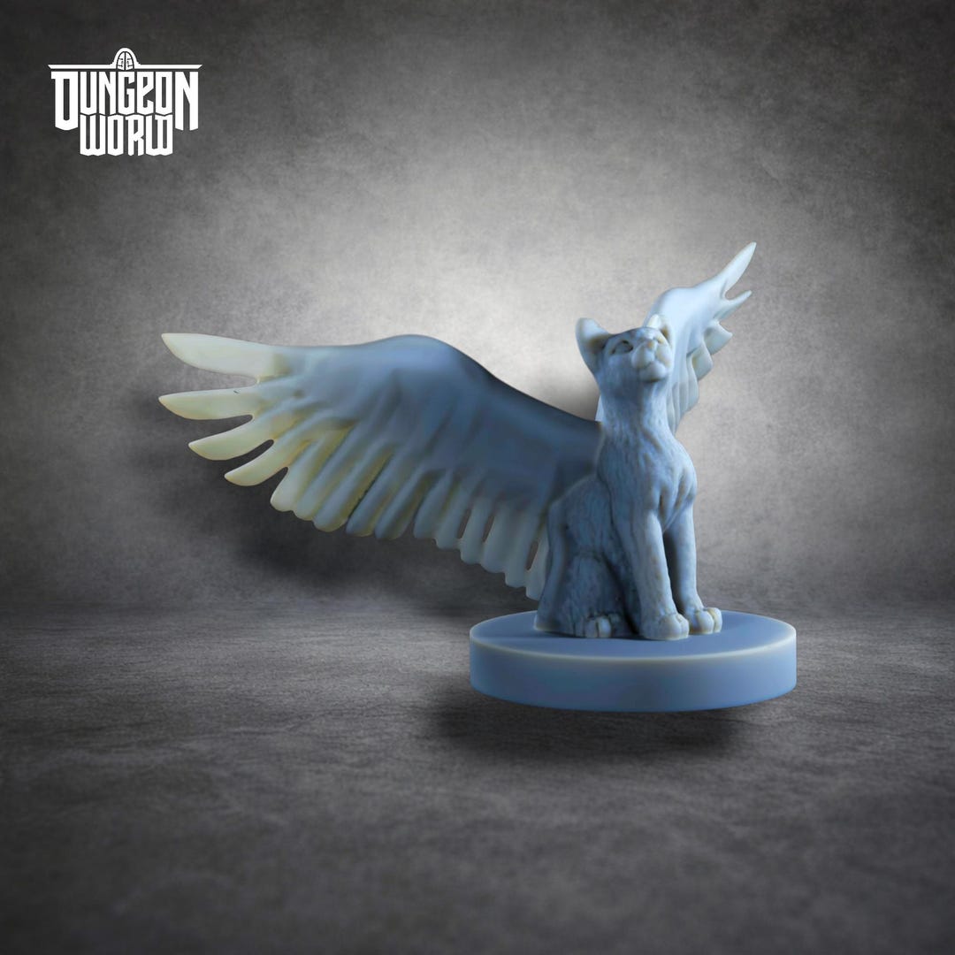 Tressym Winged Cat Dungeons and Dragons Miniature for Tabletop Rpgs - Etsy