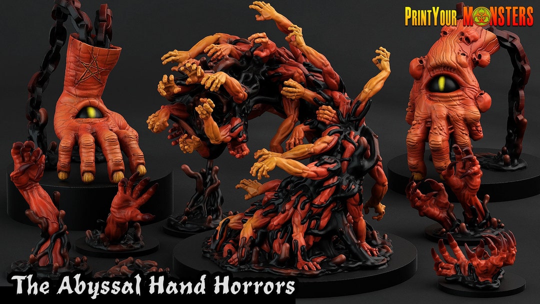 The Abyssal Hand Horrors (9 Models) by Print Your Monsters | Dungeons ...