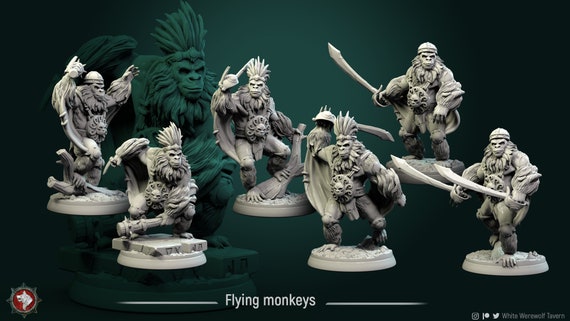 Flying Monkeys 6 Poses Monkey Valley by White Werewolf | Etsy