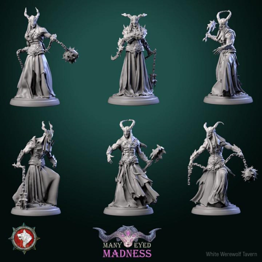 Eyeless Humanoids (6 Poses) • Many Eyed Madness • White Werewolf Tavern ...