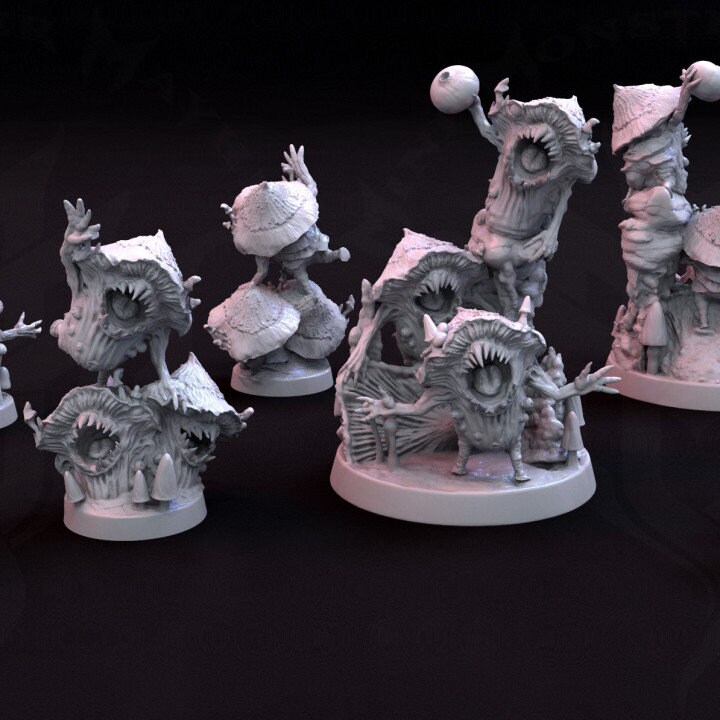 Myconid Spuds 4 Poses by Mini Monster Mayhem Dungeons and | Etsy UK