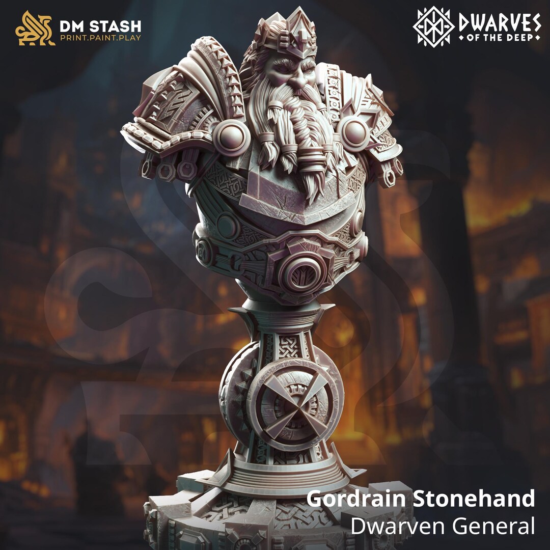 Gordrain Stonehand - Dwarven General (BUST) • Dwarves of the Deep • by ...