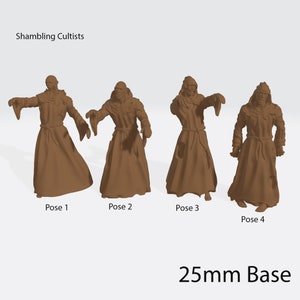 Tabletop Cultist Miniature Set for Dungeons and Dragons Tabletop RPG - Etsy