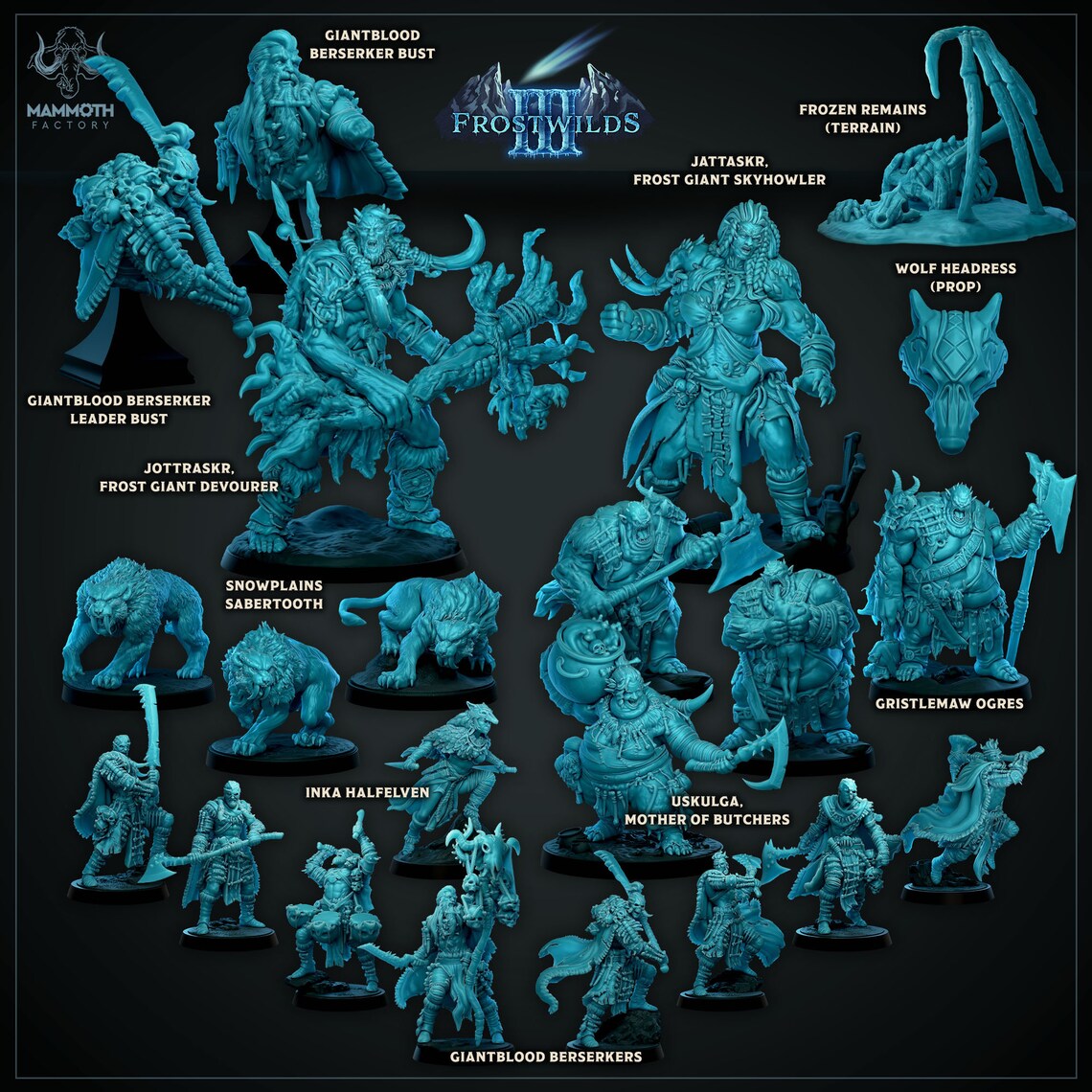 Frost Giant Devourer Ice Colossus Monster Miniature for Dungeons and ...