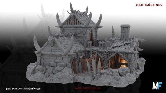 Orc War Chief House by Mujja's Forge Dungeons and - Etsy