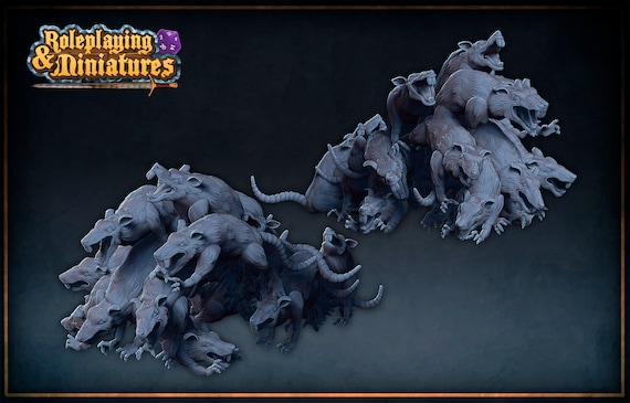 Rat Swarm by Roleplaying Miniatures for Dungeons and Dragons | Etsy