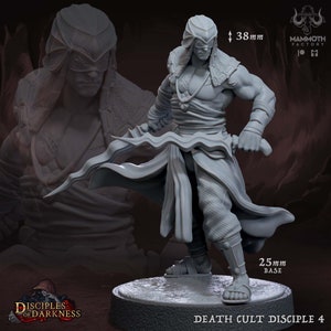 Death Cultist Warrior Mini Set for Dungeons and Dragons Tabletop RPG - Etsy
