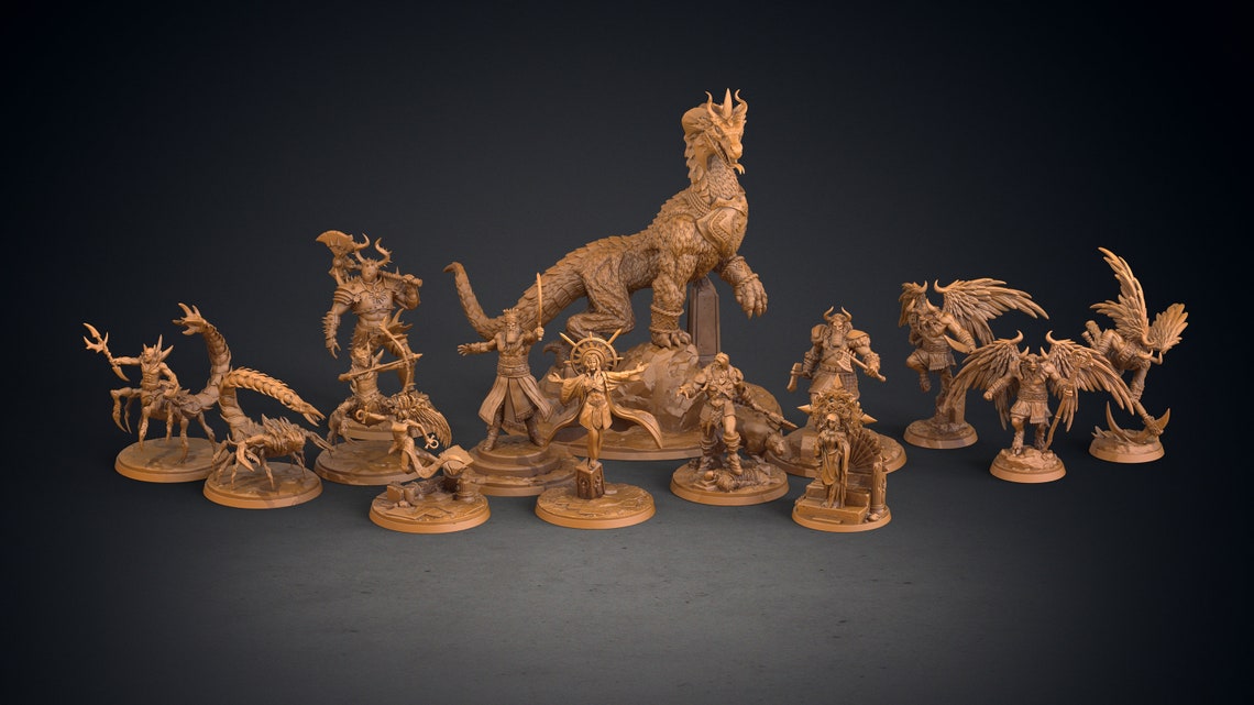 Scorpion Humanoid Aqrabuamelu Miniature Set for Dungeons and Dragons ...
